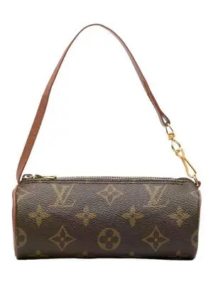 LOUIS VUITTON 1990-2010 Monogram Papillon Pochette Handbag - Brown