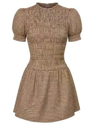 REFORMATION Leannah Mini Dress - Brown