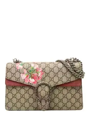 Gucci Small Gg Supreme Blooms Dionysus Shoulder Bag - Brown