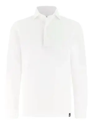 Boggi Milano Buttoned Jersey Polo Shirt - White