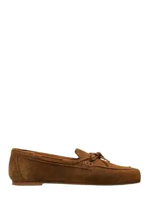 AeydĒ Bow-detail Suede Loafers - Brown