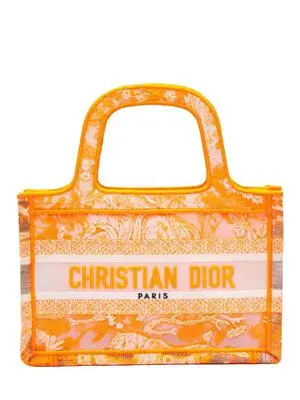 Dior 2022 Mini Dioriviera Toile De Jouy Book Tote Handbag - Orange