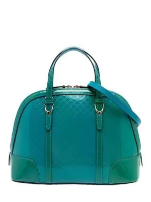 Gucci Small Micro Guccissima Bicolor Dome Satchel - Blue