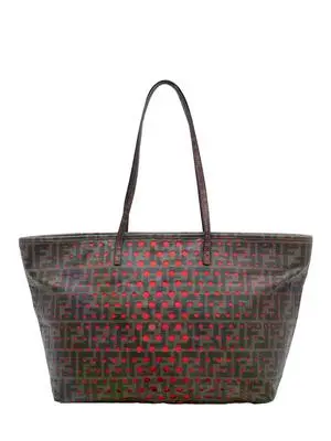 Fendi Zucca Perforated Coated Canvas Roll Tote Bag - Brown