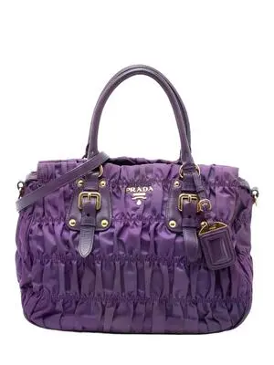 Prada 2013-2025 Tessuto Gaufre Satchel - Purple