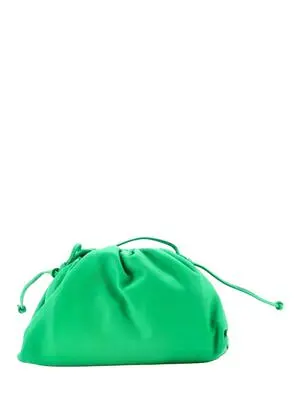 Bottega Veneta The Pouch Leather Mini Crossbody Bag - Green
