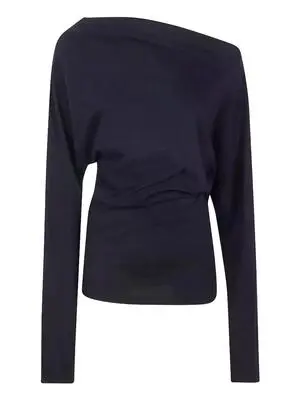 ANN DEMEULEMEESTER Asymmetric-shoulder Top - Black