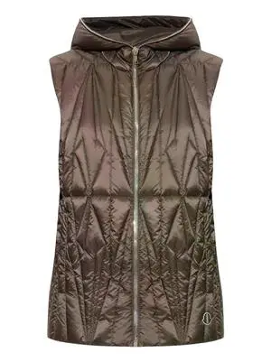MONCLER + RICK OWENS Hooded Quilted Gilet - Brown