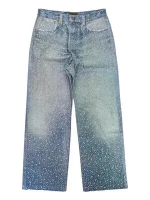 BIRTH OF ROYAL CHILD Rhinestone-embellished Jeans - Blue