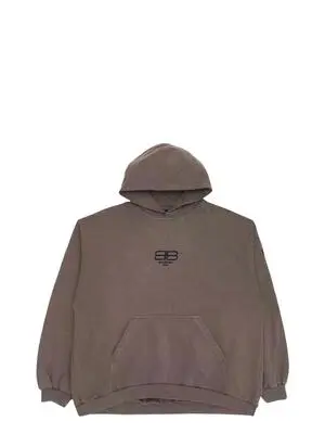 Balenciaga Embroidered Oversized Hoodie - Brown