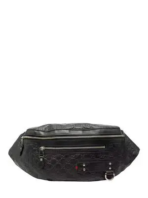 Gucci Ssima Web Belt Bag - Black