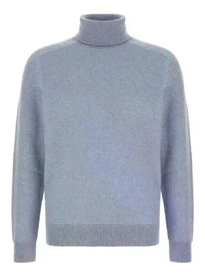 Zegna Ribbed Roll-neck Sweater - Blue