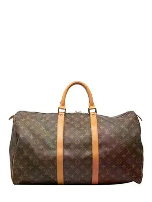 LOUIS VUITTON Keepall 50 Travel Bag Monogram Canvas - Brown