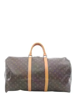 LOUIS VUITTON 1998 Monogram Keepall 55 Travel Bag - Brown