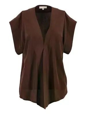 Celine Silk Cardigan - Brown