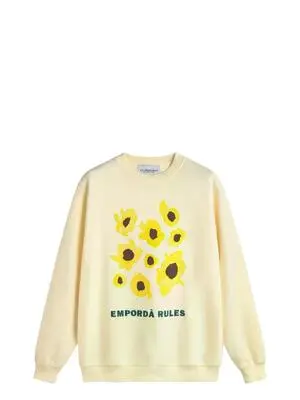 LES HÉRITIERS Sunflower Print Crew-neck Sweatshirt - Yellow