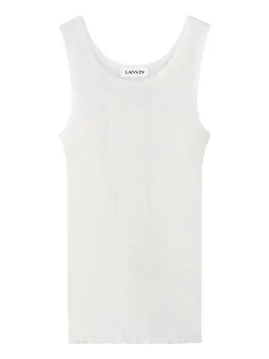 LANVIN Ribbed Knit Vest - White