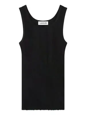 LANVIN Ribbed Vest - Black