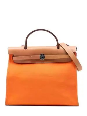 Hermès 2013 Toile Herbag Zip 31 Satchel - Brown