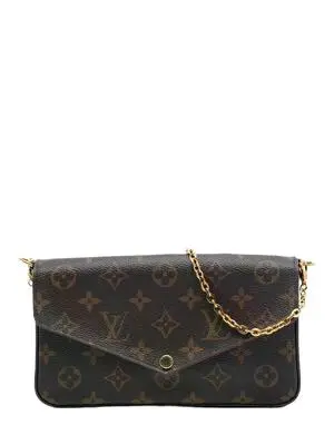 LOUIS VUITTON 2017 Monogram Pochette Felicie - Brown
