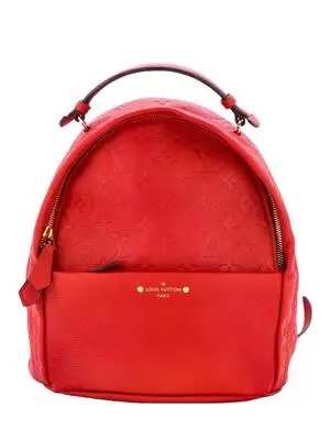 LOUIS VUITTON Sorbonne Monogram Empreinte Leather Backpack - Red