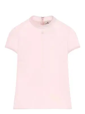 COURREGES Crêpe Short-sleeves Shirt - Pink