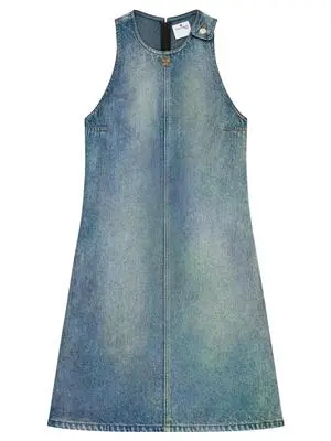 COURREGES A-line Denim Dress - Blue