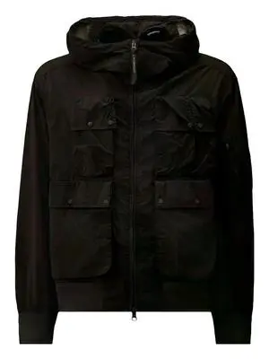 C.P. COMPANY Hooded Multi-pocket Jacket - Black
