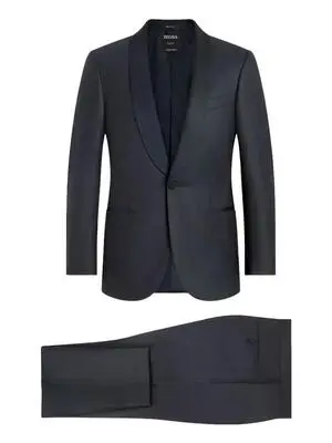 Zegna Centoventimila Shawl-lapel Suit - Blue