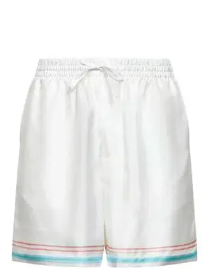 Casablanca Elasticated-waist Shorts - White