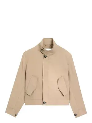 Ami Stand-up Collar Harrington Jacket - Neutrals