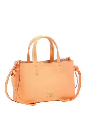 Bimba Y Lola Mini Logo-plaque Tote Bag - Orange