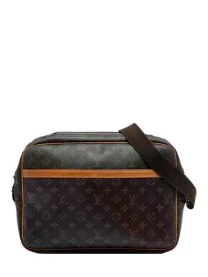 LOUIS VUITTON 2002 Monogram Reporter Gm Crossbody Bag - Brown
