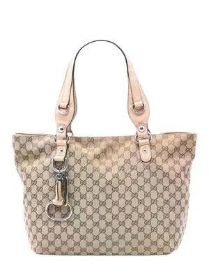 Gucci Gg Canvas Icon Bit Tote Bag - Brown