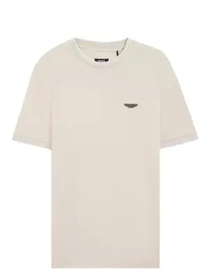 BOSS Logo-patch Crewneck T-shirt - Neutrals