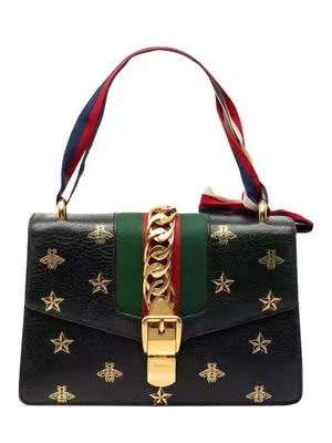GUCCI 2016-2026 Small Leather Bee Star Sylvie Satchel