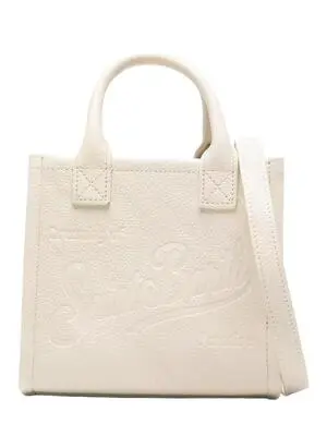 MC2 SAINT BARTH Mini Logo-embossed Tote Bag - White