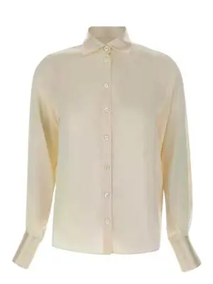 Eleventy Buttoned Silk Shirt - Neutrals