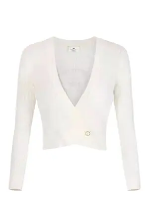 Elisabetta Franchi V-neck Cropped Cardigan - Neutrals