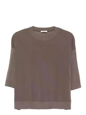 Peserico Crew-neck T-shirt - Brown
