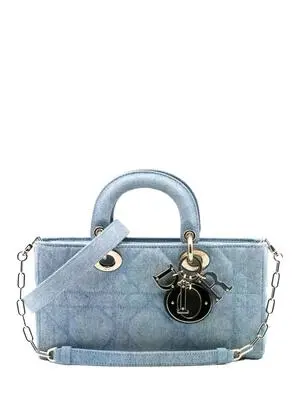 Dior Lady D-joy Medium Satchel Denim Macrocannage - Blue