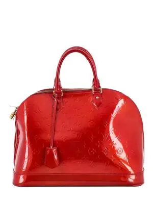 LOUIS VUITTON Alma Handbag Monogram Vernis Gm - Red