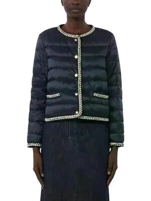 Max Mara Embellished-trim Padded Jacket - Blue