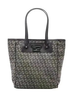 Fendi Zucchino Canvas Tote Bag - Brown