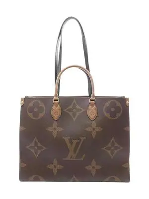 LOUIS VUITTON 2021-2026 Monogram Reverse Giant Onthego Gm Satchel - Brown