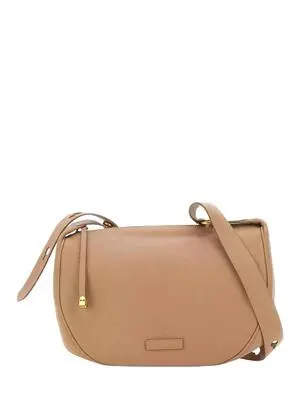 GIANNI CHIARINI Charlotte Hammered Zip Shoulder Bag - Neutrals