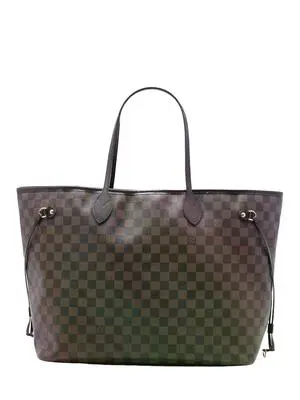 LOUIS VUITTON 2010 Damier Ebene Neverfull Gm Tote Bag - Brown