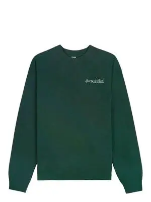 SPORTY & RICH Printed Crew-neck Sweater - Green