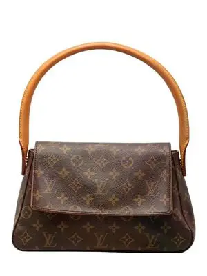LOUIS VUITTON 2002 Monogram Mini Looping Shoulder Bag - Brown