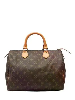 LOUIS VUITTON 1982 Monogram Speedy 30 Boston Bag - Brown